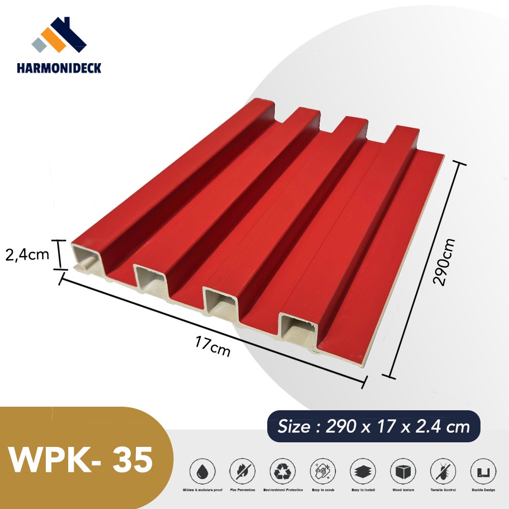 Jual Wood WPC Wall panel 2.9Meter*16Cm Dekorasi Dinding Anti Rayap Dan ...