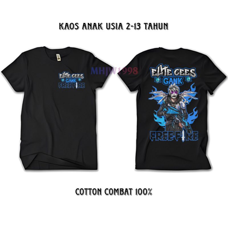 Jual Baju Free Fire.anak Laki-laki Kaos Free Fire Sg Elite Cees Gank ...