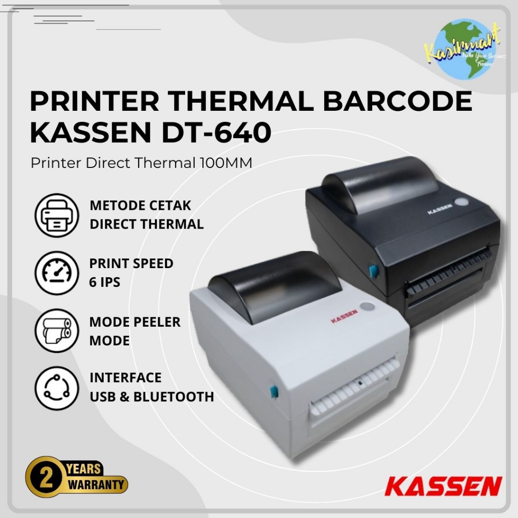 Jual Printer Resi A6 Bluetooth Kassen DT 640 DT-640 DT640 Stiker Thermal 100x150 100x100 Toko ...