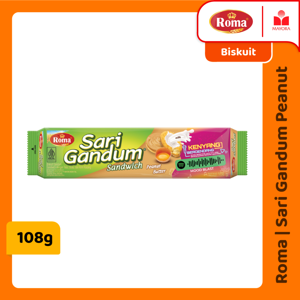 Jual Roma Sari Gandum Peanut 108 gr | Shopee Indonesia