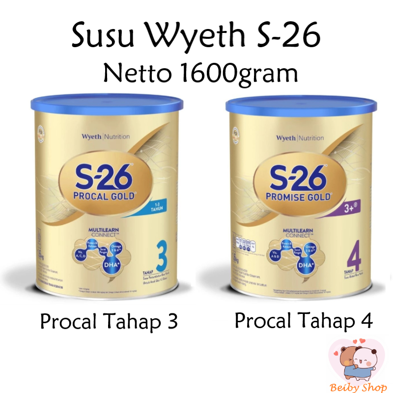 Jual Susu WYETH S26 GOLD Procal Tahap 3/ Promise Tahap 4 1,6kg /1600gr ...