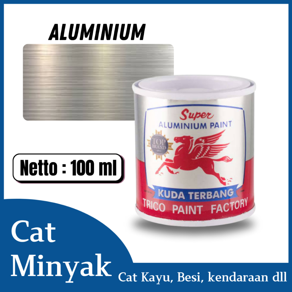Jual Cat kuda terbang perak Aluminium 0.1 liter | Shopee Indonesia
