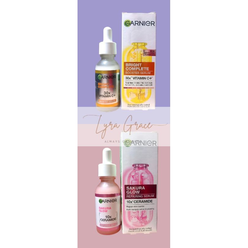 Jual Garnier Sakura Glow Repairing Serum 10x Ceramide 30ml Garnier ...