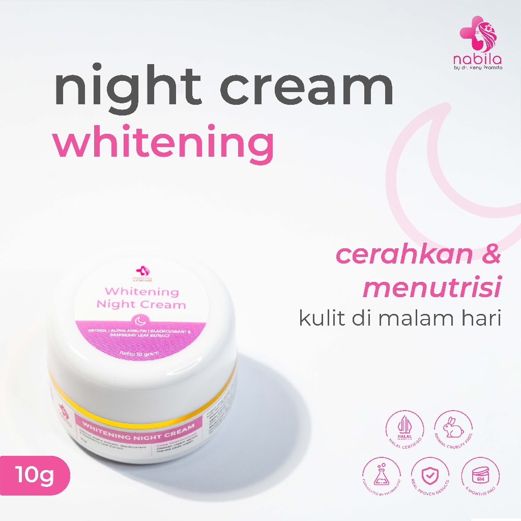 Jual NABILA - NIGHT CREAM WHITENING | KRIM MALAM WHITENING | NABILA ...