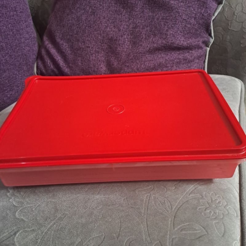 Jual Tupperware Original Large Snack Stor 3, 5 liter MERAH | Shopee ...
