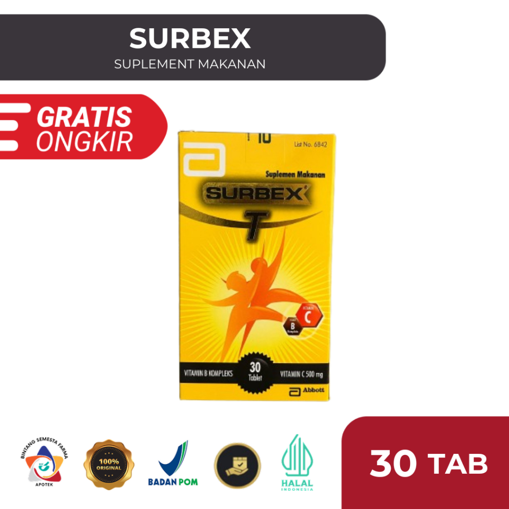 Jual Surbex T Strip 6 Tablet - Vitamin B Kompleks & Vitamin C | Shopee ...