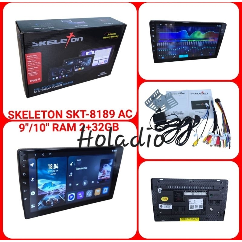 Jual HEAD UNIT ANDROID SKELETON SKT-8189 9"/10" RAM 2+32GB CARPLAY ANDROID AUTO ( TERIMA PASANG ...