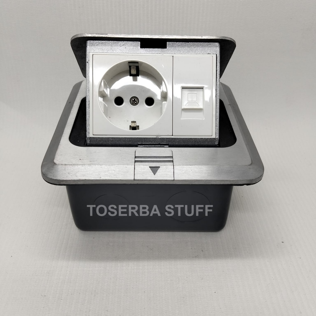 Jual STOP KONTAK LANTAI POWER ARDE 2 PIN EU + LAN DATA INTERNET NETWORK ...