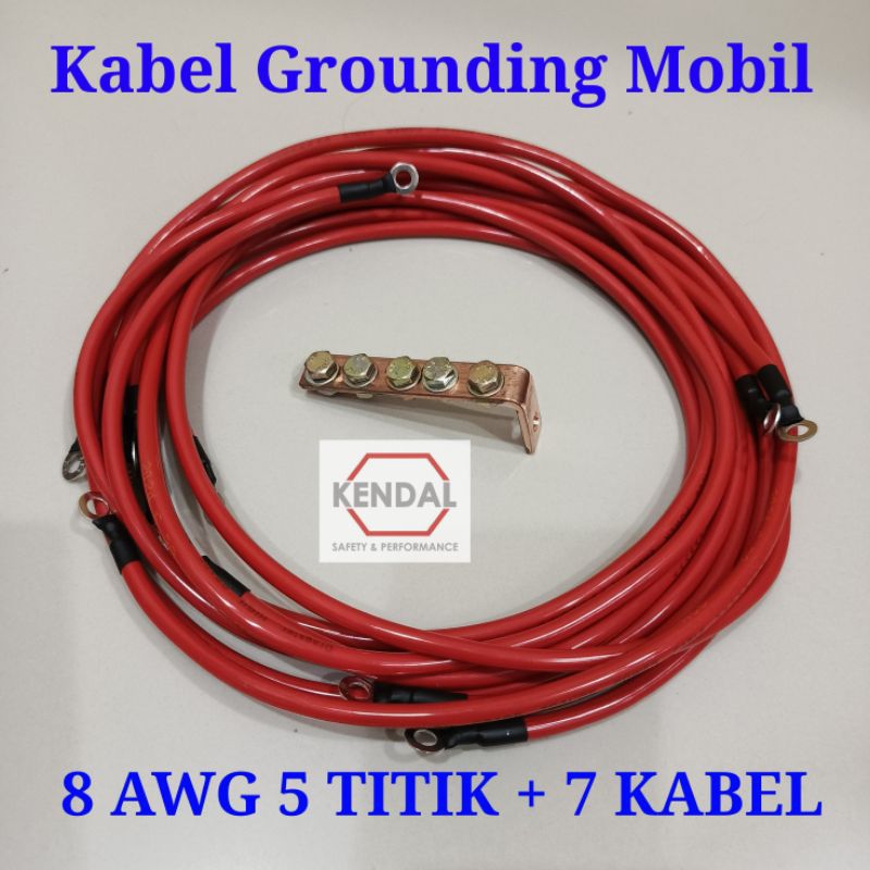 Jual Kabel Grounding Mobil 8 AWG 5 Titik + 7 Kabel Ground wire kit ...