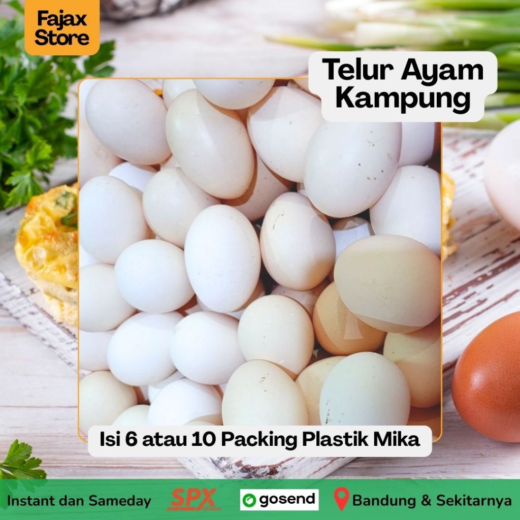 Jual Telur Ayam Kampung isi 6 Asli packing plastik mika | Shopee Indonesia