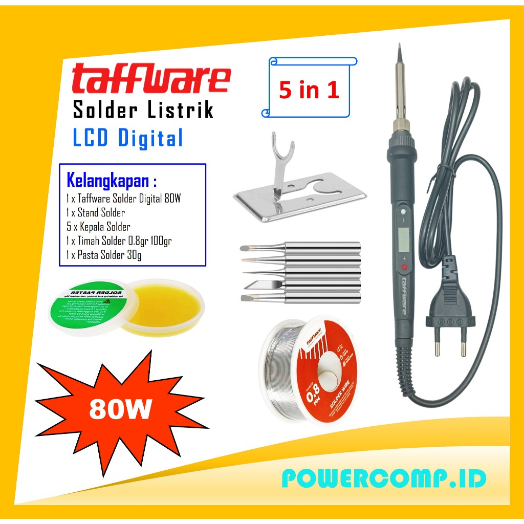 Jual TAFFWARE Electronics Soldering Iron Kit! 80W Digital LCD Solder ...