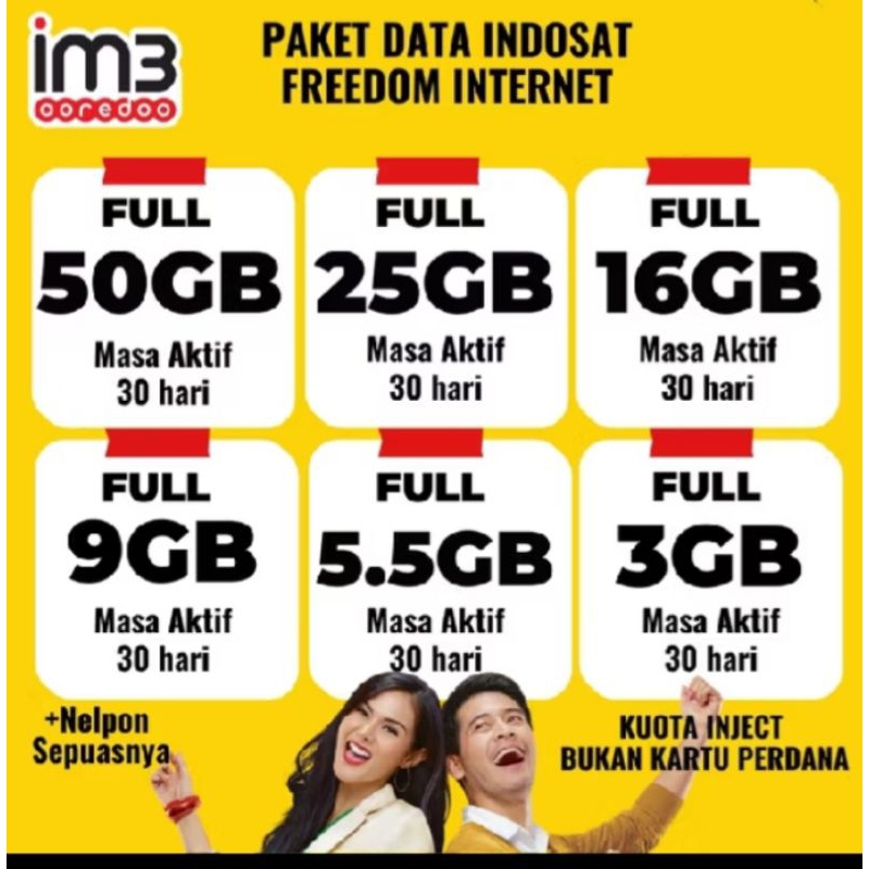 Jual PROMO Paket Data Indosat 28 hari / MURAH KUOTA INDOSAT 100GB ...