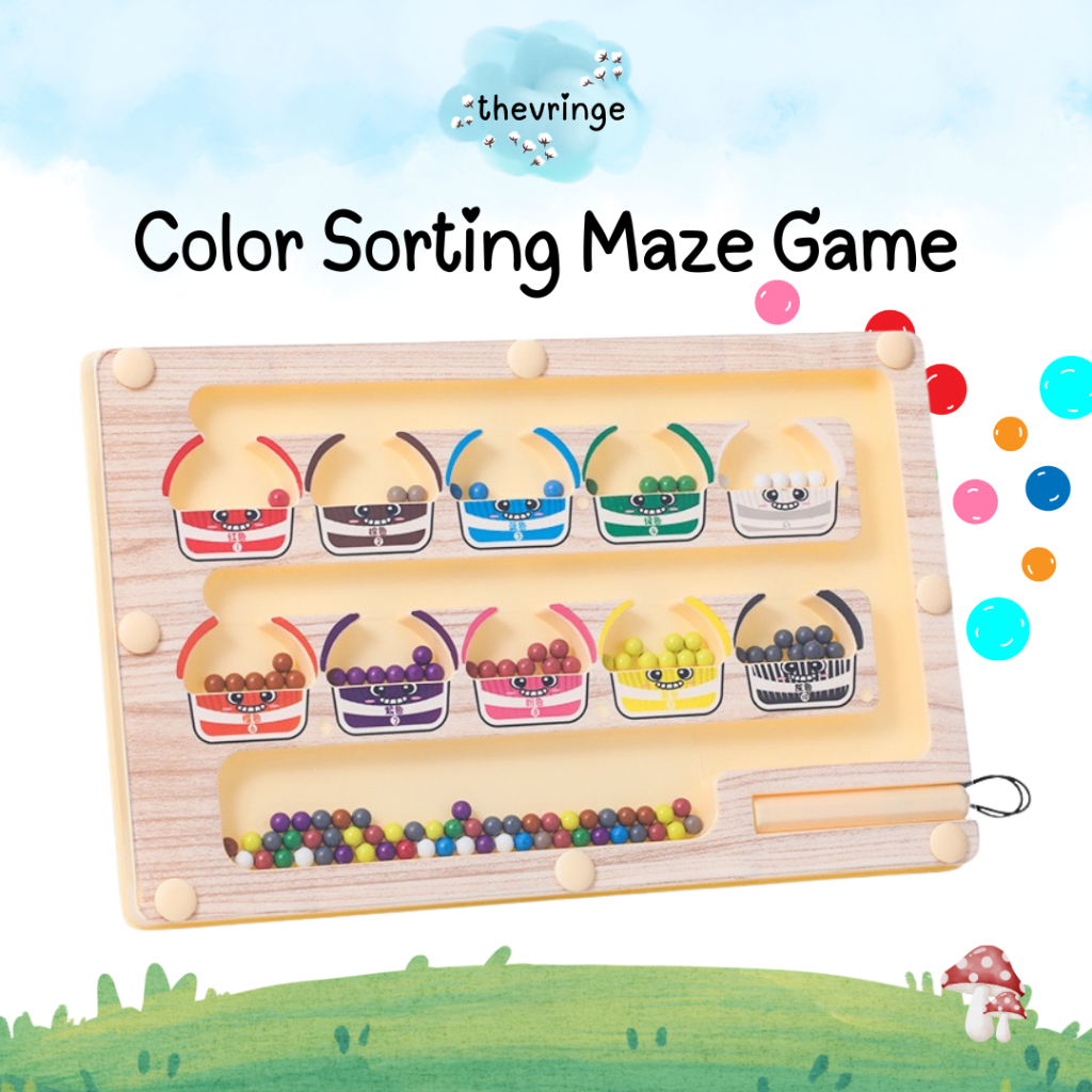 Jual Color Sorting Maze Game Small Mainan Klasifikasi Warna mainan anak ...