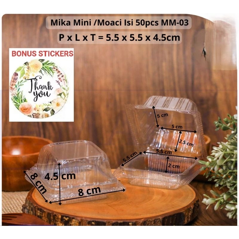 Jual Mika lipat mini tart kue cake isi 50pcs per pack MM03 wadah tray ...