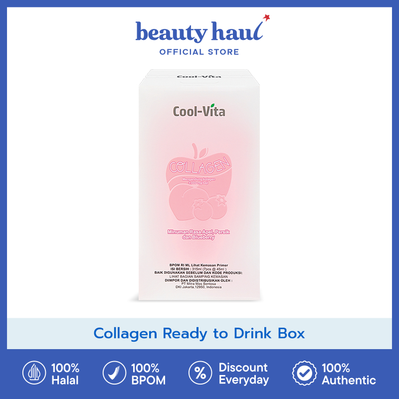 Jual COOL-VITA Collagen Minuman Rasa Apel, Persik, dan Blueberry 1 Box ...