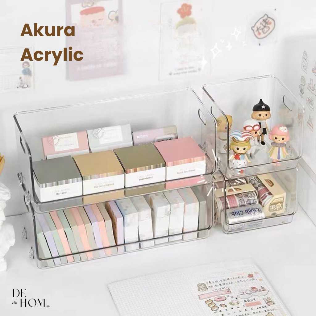 Jual AKURA ACRYLIC BOX/ Storage Box kotak rak akrilik skincare kosmetik ...
