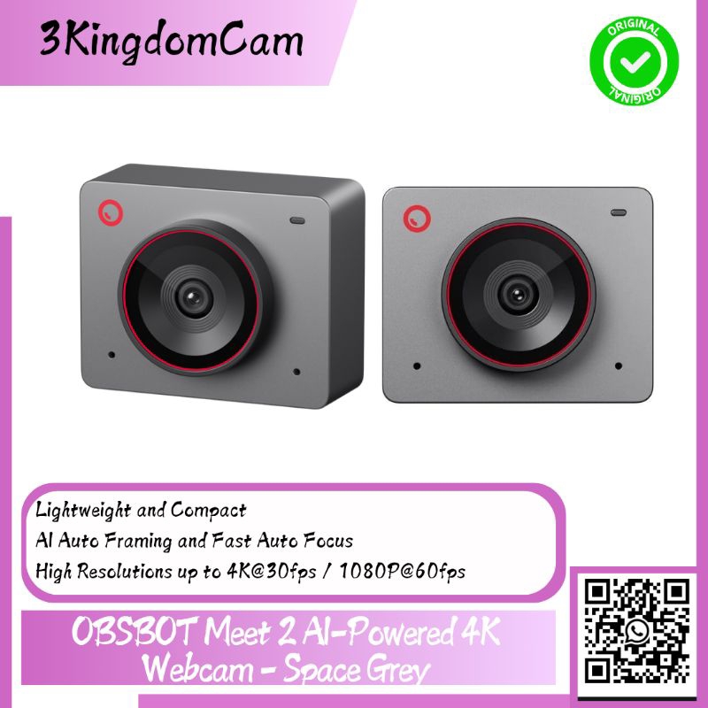 Jual OBSBOT Meet 2 AI-Powered 4K Webcam - Space Grey | Shopee Indonesia