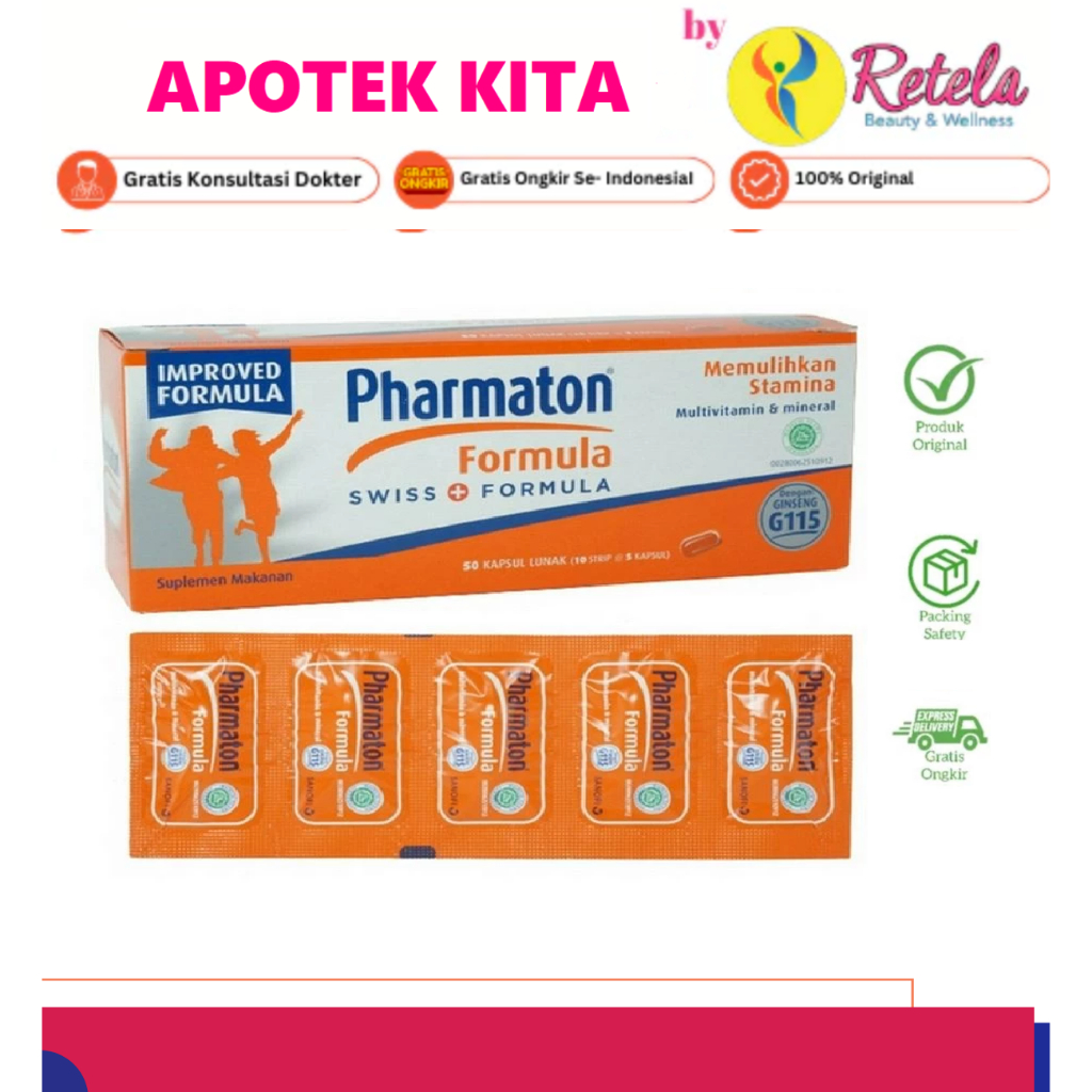 Jual Pharmaton Formula 1 Strip 5 Tablet / Daya Tahan Tubuh / Vitamin C ...