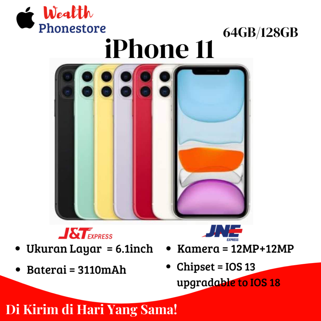 Jual IPHONE 11 128GB/64GB Second Fullset Bergaransi Terpercaya | Shopee Indonesia