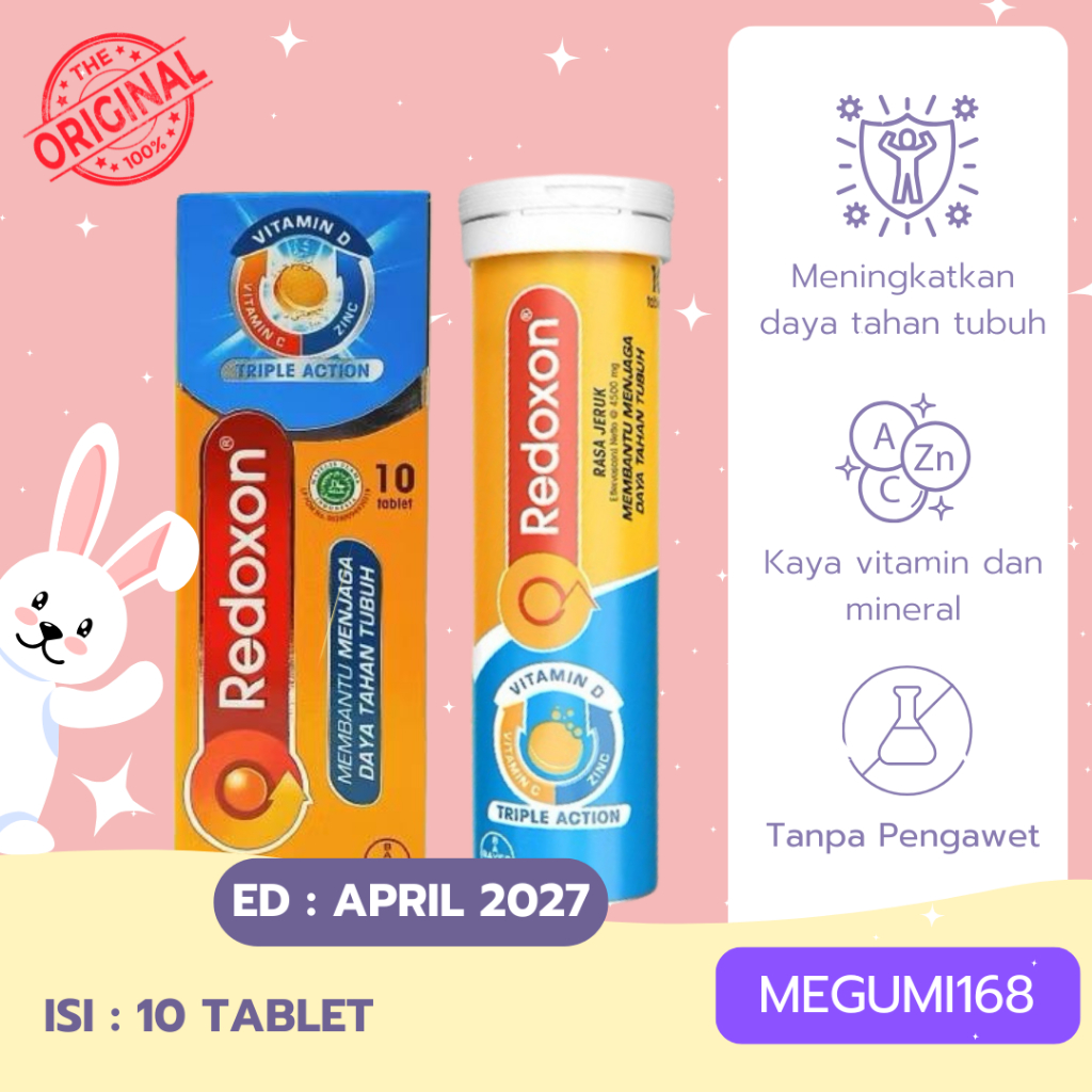 Jual PROMO TERMURAH CDR Redoxon Vitamin C + Zinc Rasa Jeruk - REDOXON ...