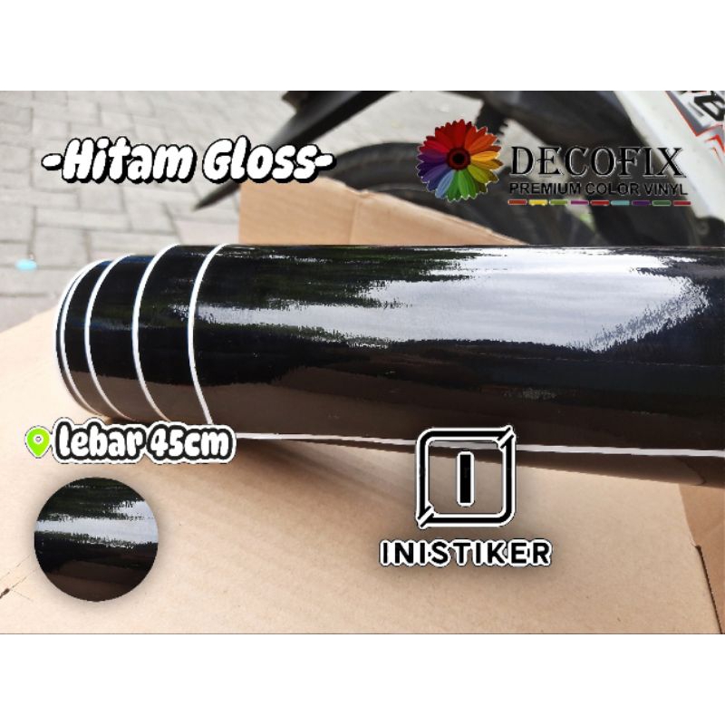 Jual 1meter skotlet sticker motor HITAM GLOSSY ( MENGKILAP) merk ...