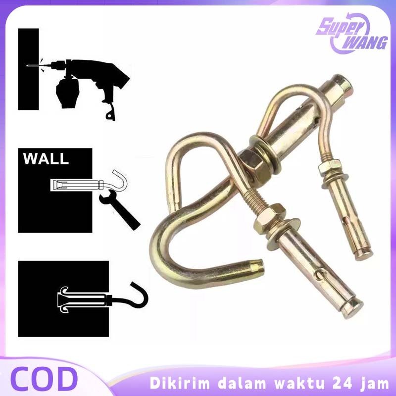 Jual 10pcs Hook Dynabolt M6 M8 Dynabolt Anchor Dynabolt Gantung Hook ...