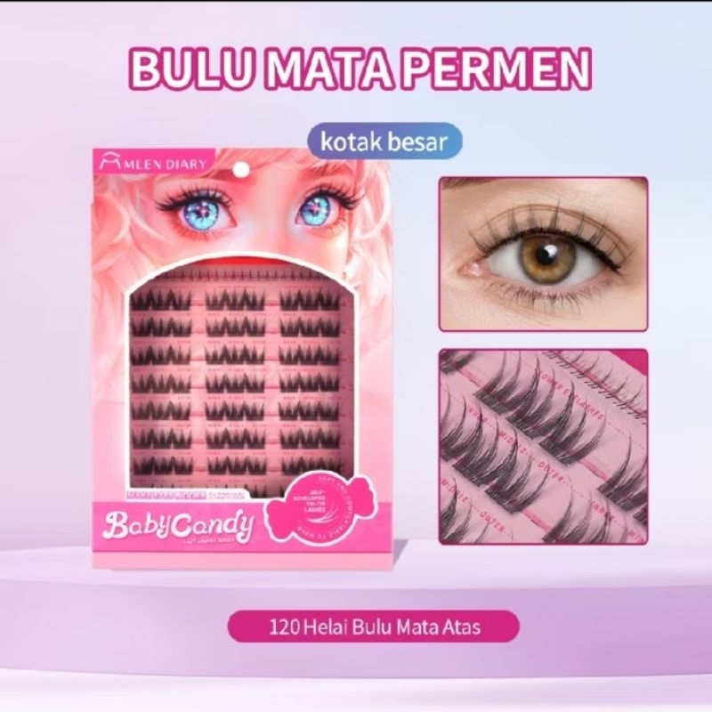 Jual Mlen Diary Bulu Mata Baby Candy Permen Desain TriTip Tebal Super ...