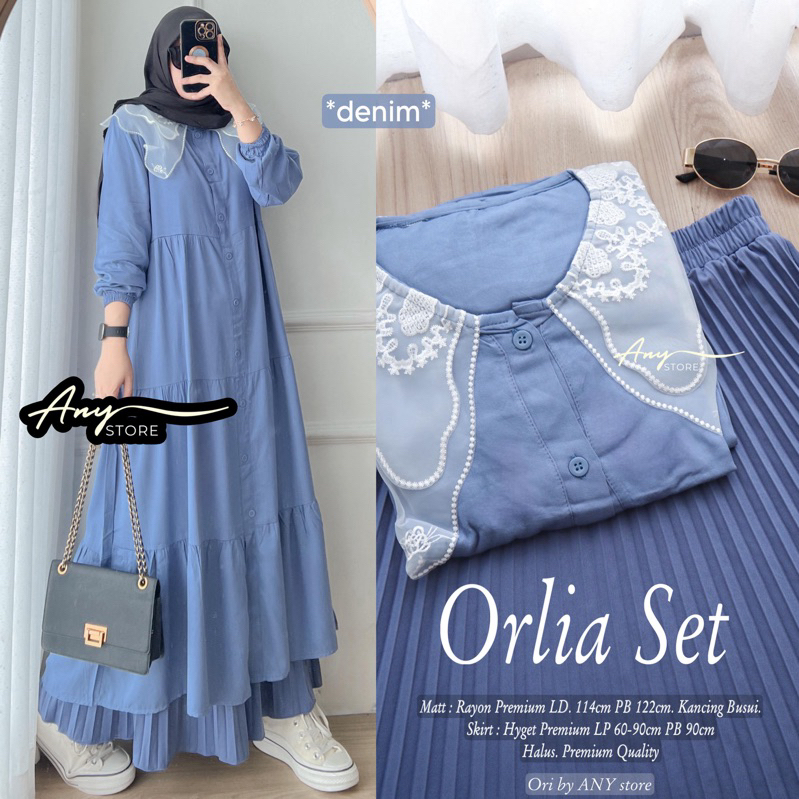 Jual orlia setelan long tunic jumbo ld 130 ld 140 by A.N.Y rok panjang ...
