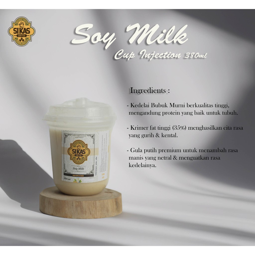 Jual Sikas Coffee Soy Milk Cup Injection 380ml Susu Kedelai Instan ...