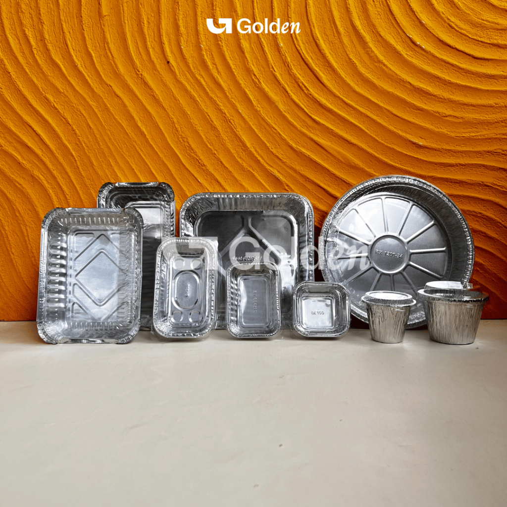Jual [PCS] Alumunium Foil AX 350 BX 4381 Cup Aluminium Tray + Tutup Dimsum Siomay Mentai Lasagna ...