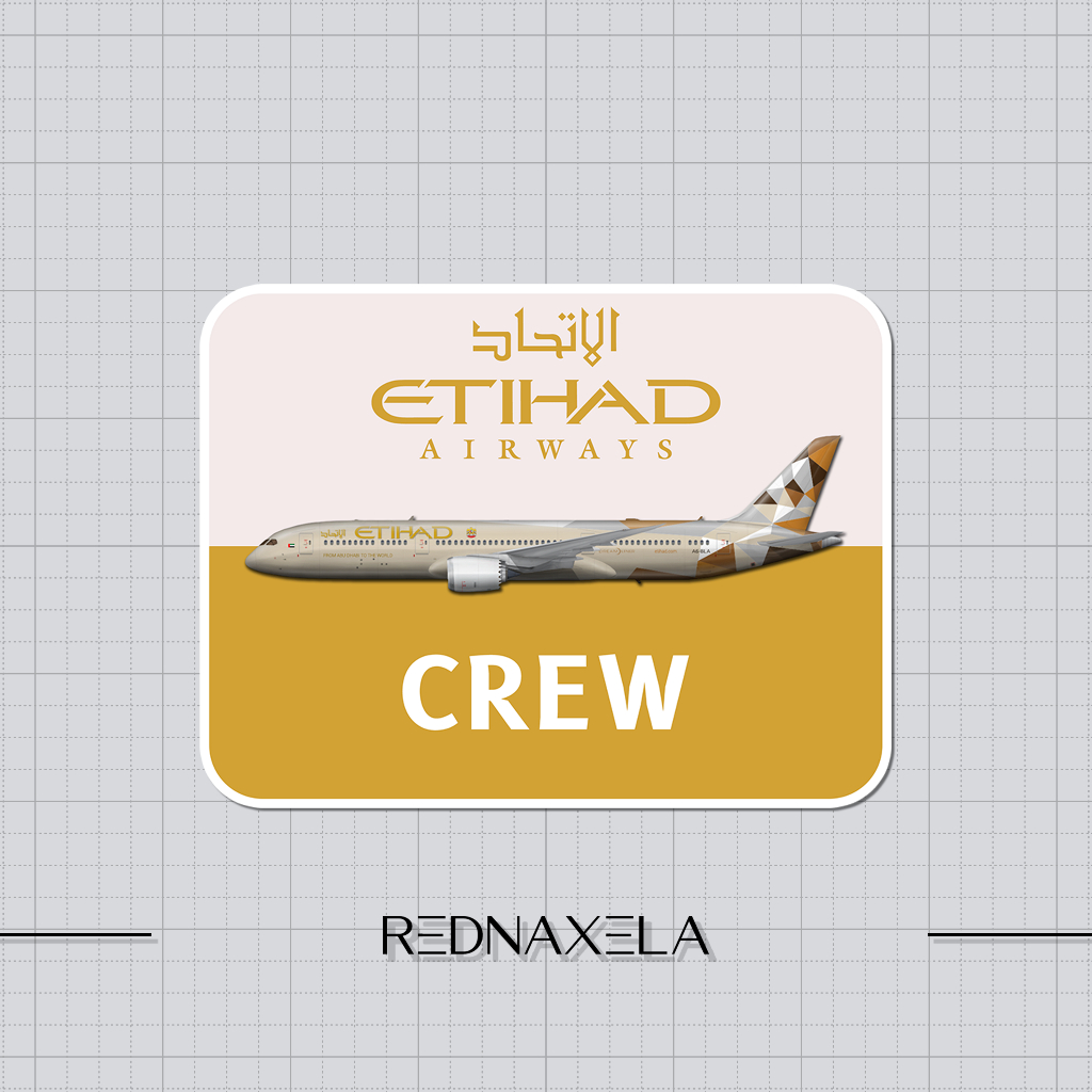 Jual Stiker Vinyl Etihad Airways Card Model Crew Sign Sticker | Shopee ...