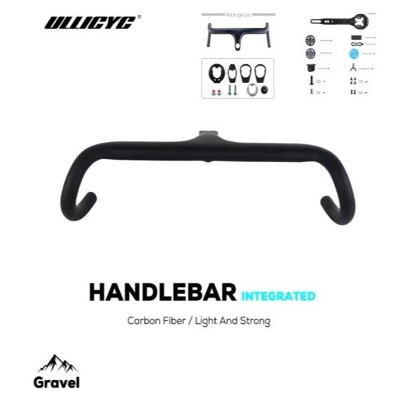Jual Handlebar Gravel Carbon ULICYC Integrated Clean Look All Internal ...