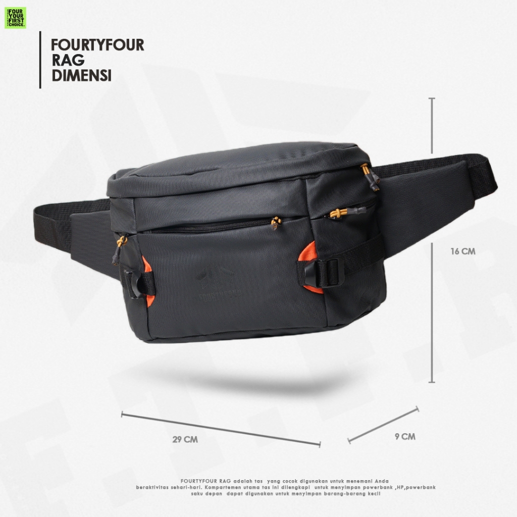 Jual Tas Waistbag Pria Fourtyfour Rag Tas Pinggang Anti Air | Shopee ...