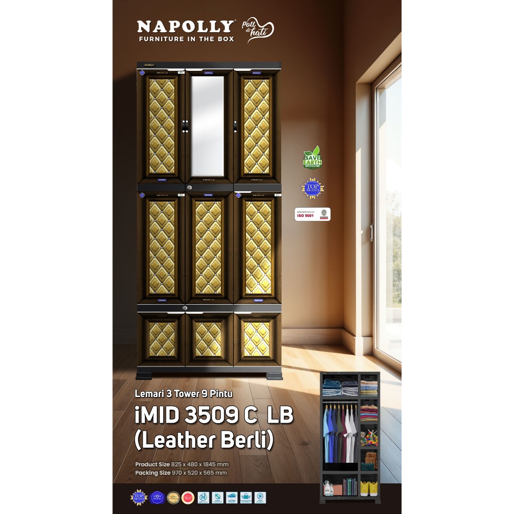 Jual Lemari Plastik NAPOLLY MIDICAB 4 PINTU 4408 DC ION PUMA Gantung ...