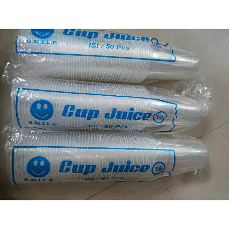 Jual Cup Juice Merk Smile Cup Jus Cup Kopi Cup Teh Kap minuman dingin ...