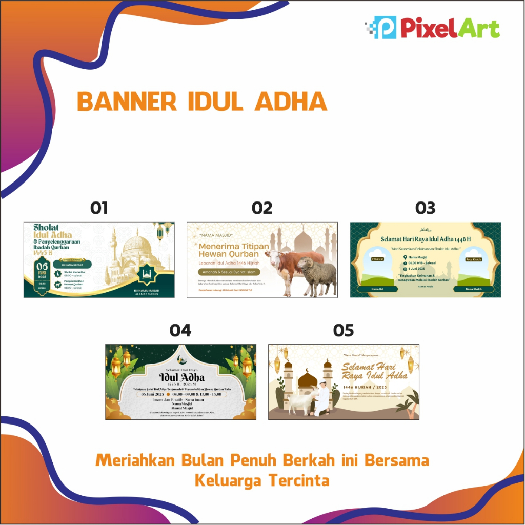 Jual SPANDUK BANNER MENYAMBUT IDUL ADHA QURBAN LEBARAN MENYAMBUT IDUL ...