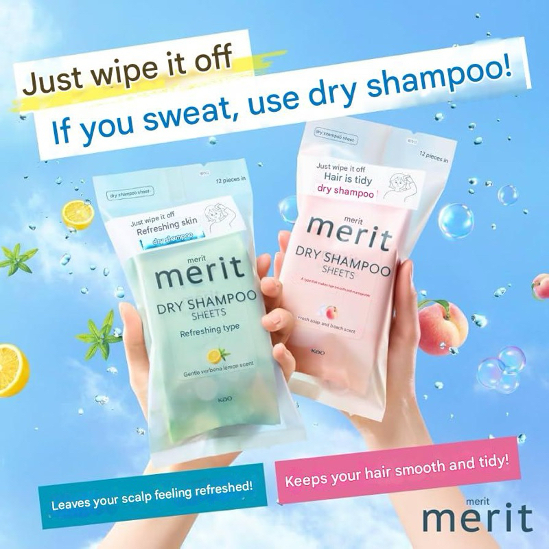 Jual Merit Dry Shampoo Sheets (12/20) | Shopee Indonesia