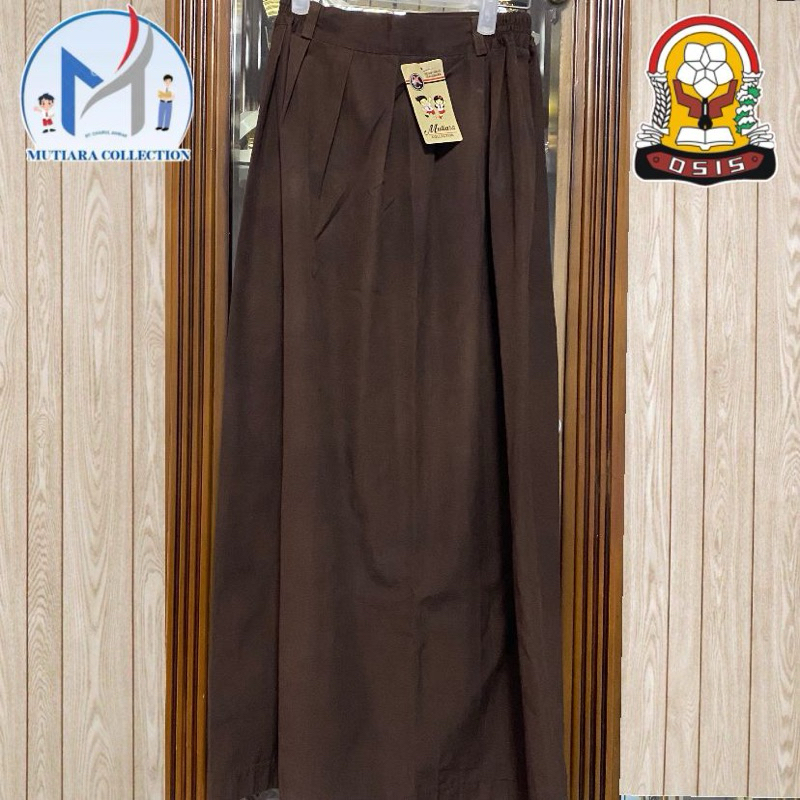 Jual Rok Rempel Pramuka Sekolah SMP MTS Coklat Panjang Perempuan Rok Pramuka Sekolah Seragam ...