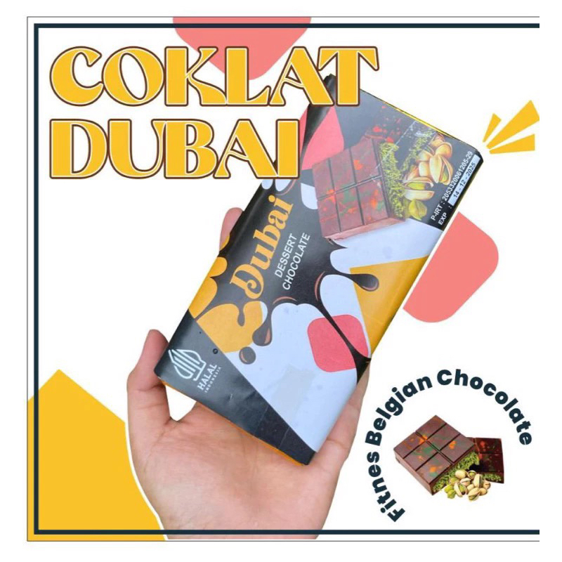 Jual COKLAT DUBAI MILK CHOCOLATE PISTACHIO KUNAFA | Shopee Indonesia