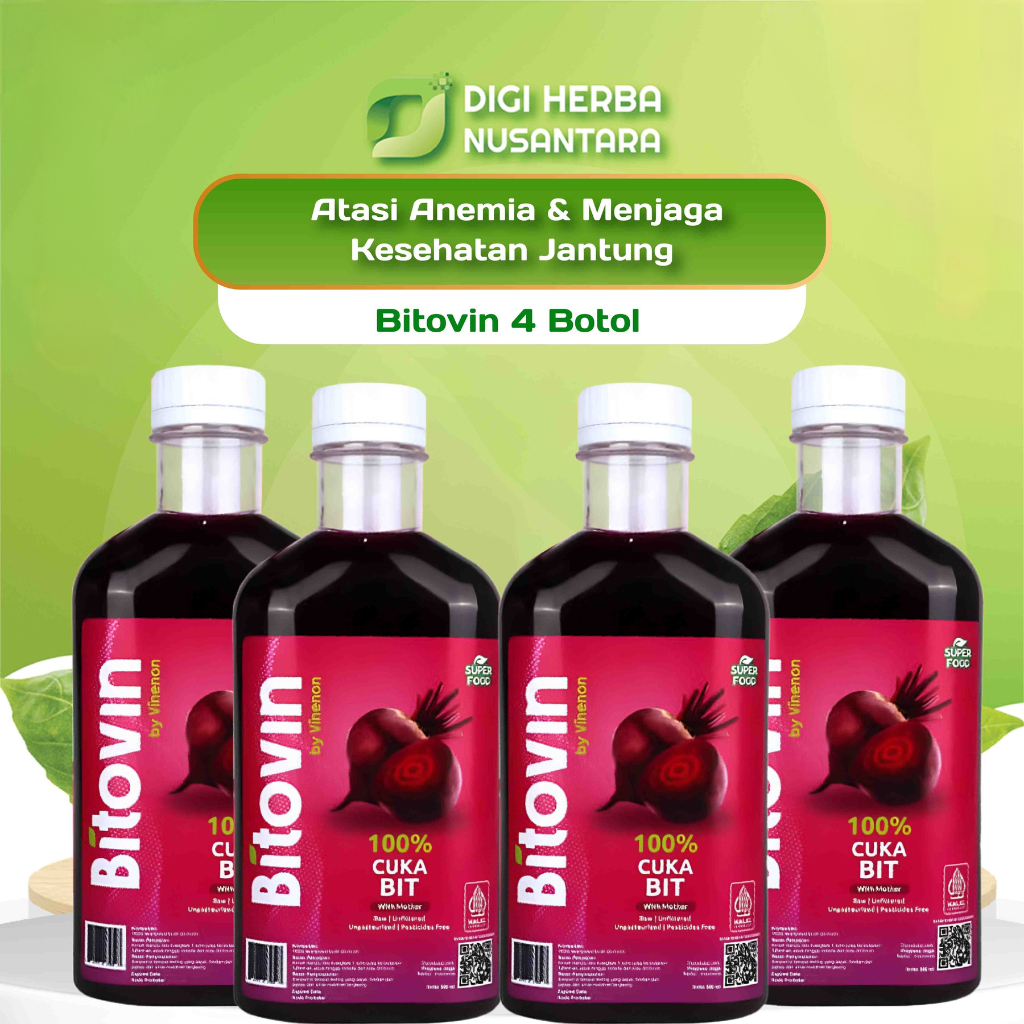 Jual BITOVIN 4 Botol - Cuka Buah Bit Murni 100% Alami - Solusi untuk ...