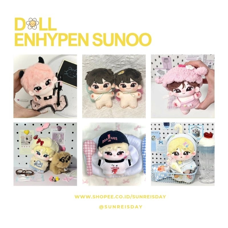 Jual ENHYPEN Doll SUNOO Boneka Human Animal [ 10cm / 20cm / 40cm ...