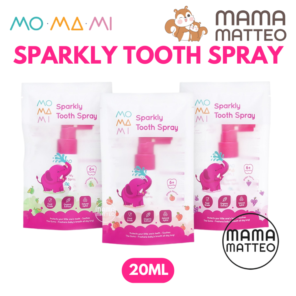 Jual MOMAMI Sparkly Tooth Spray 20ml / Semprotan Sakit Tumbuh Gigi Bayi ...