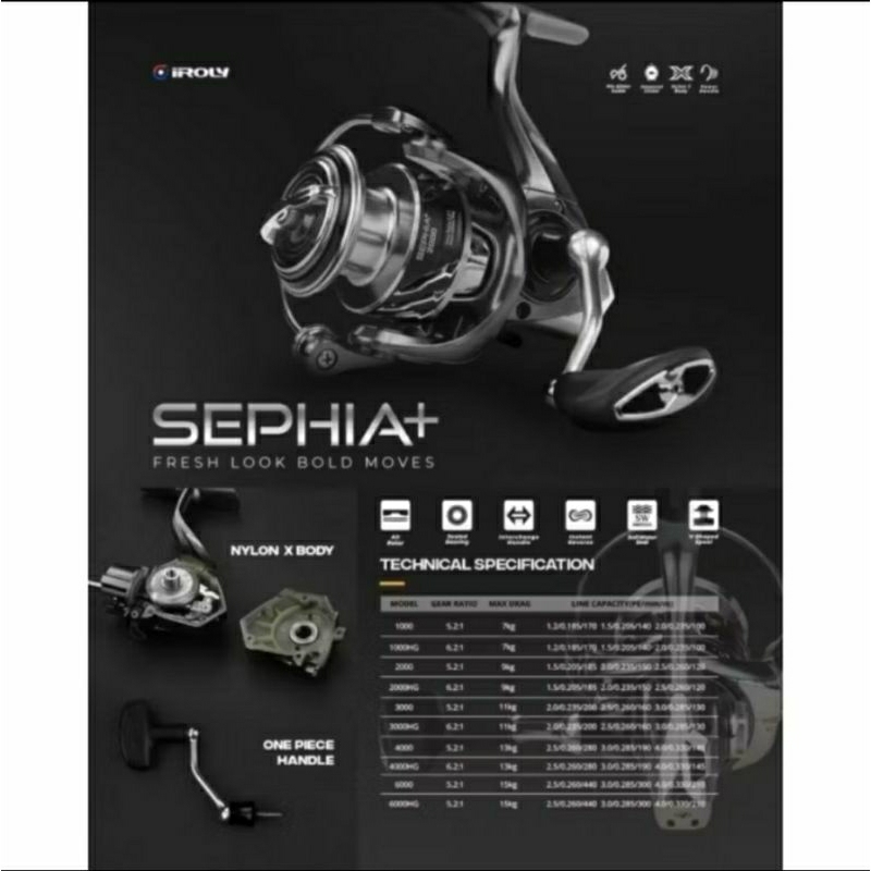 Jual Reel Iroly Sephia Plus SW | Power handle | new | Shopee Indonesia