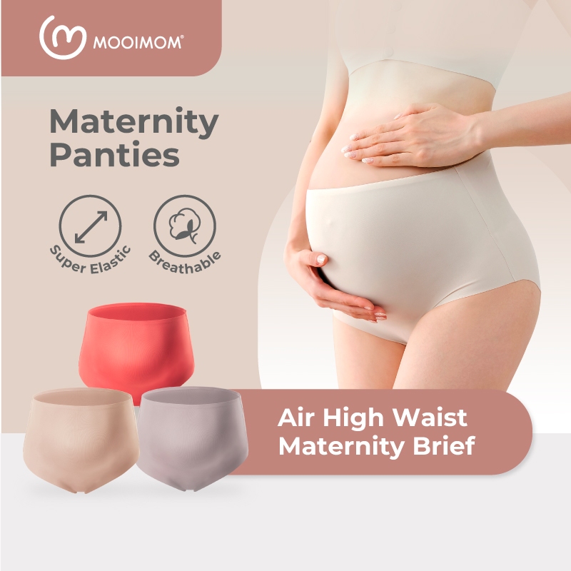 Jual Celana Dalam Ibu Hamil Lembut & Nyaman | MOOIMOM Air High Waist Maternity Brief | Shopee ...