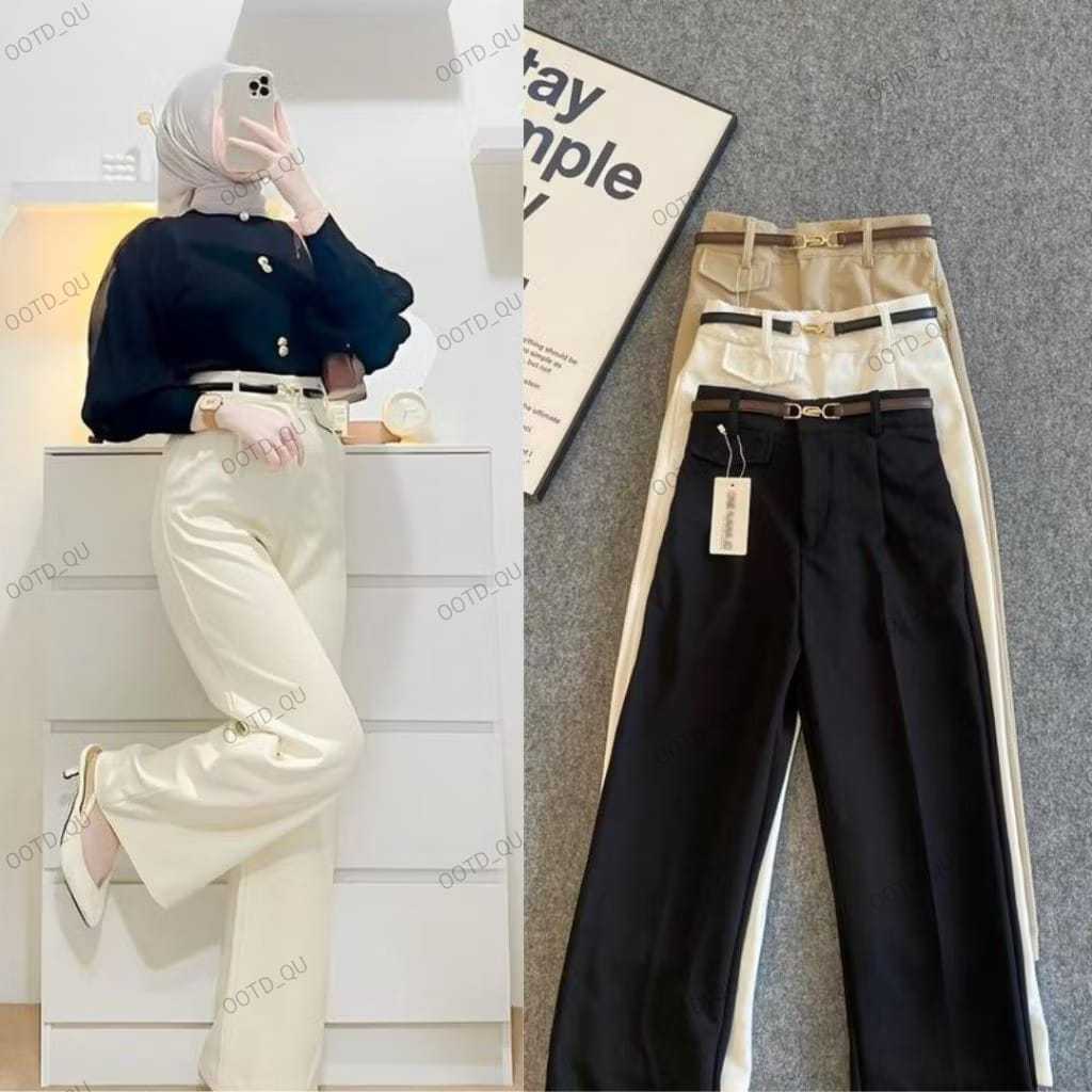 Jual ORO PANTS celana kulot wanita kekinian bahan knit premium lembut ...