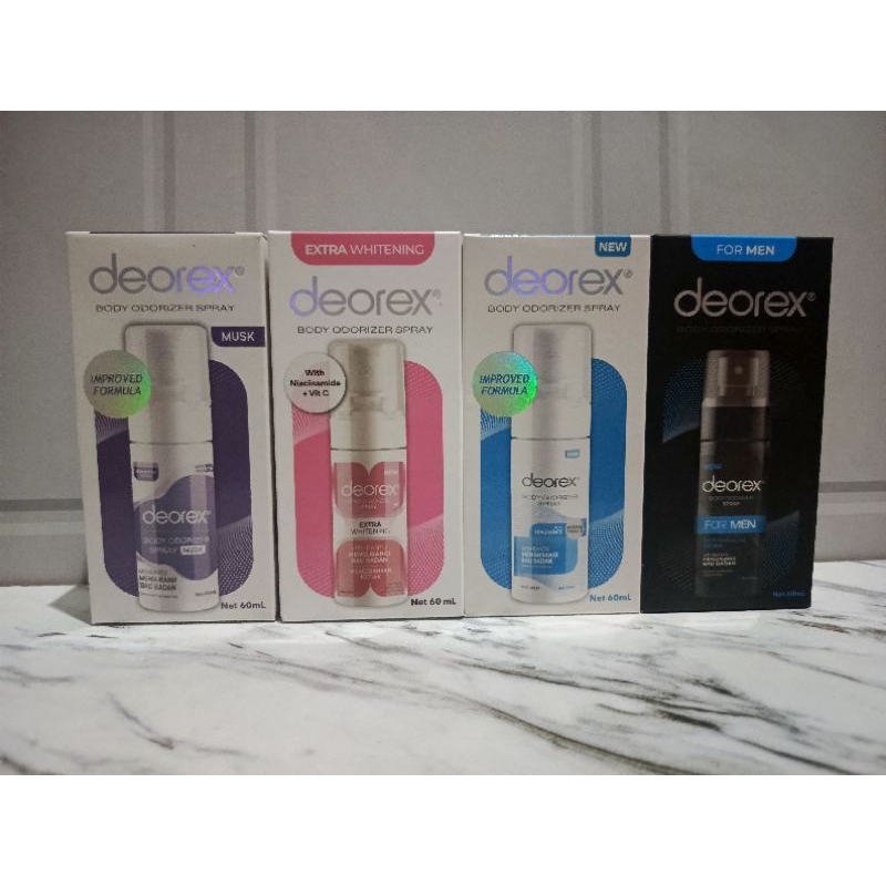 Jual Deorex Body Odorizer Spray 60ml Deorex dry max 30ml | Shopee Indonesia
