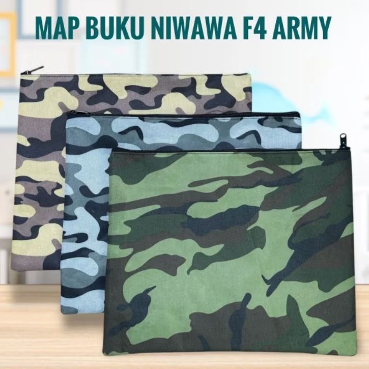 Jual SQ Niwawa Map Buku F4 Army/Map Buku Kain Warna Army/Per Pcs ...