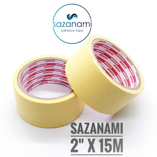 Jual LAKBAN KERTAS MASKING TAPE 2" X 15M KUNING SAZANAMI | Shopee Indonesia