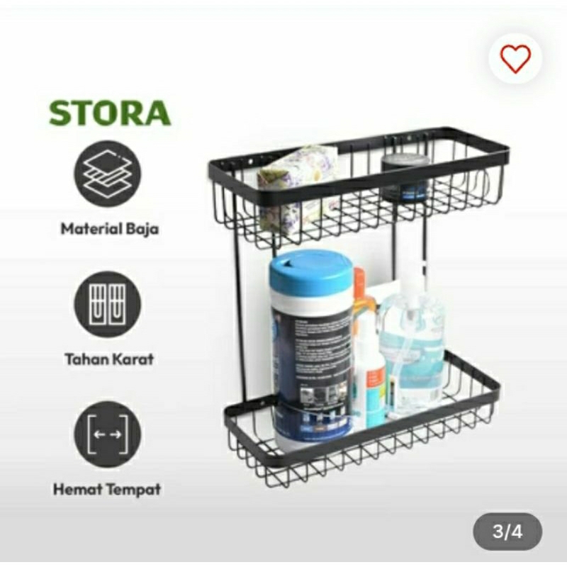 Jual Stora Rak Dinding Kamar Mandi 2 Tingkat | Shopee Indonesia