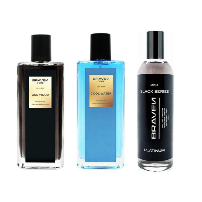 Jual BRAVEN EDP Black platinum sport cool water oud wood aqua parfum ...